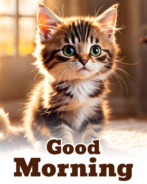 Adorable Kitten Good Morning Images