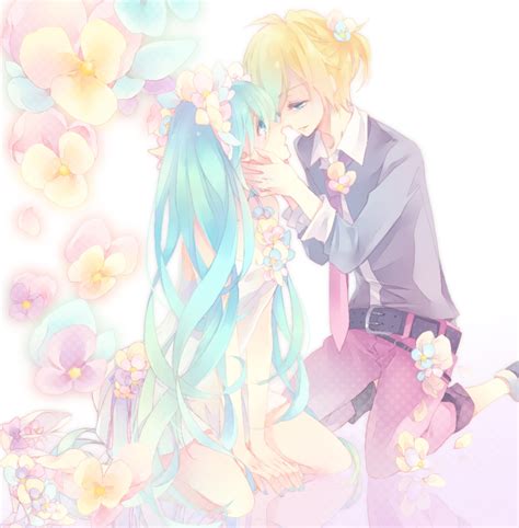 Hatsune Miku And Kagamine Len Vocaloid Drawn By Tokiwa Hazy Danbooru