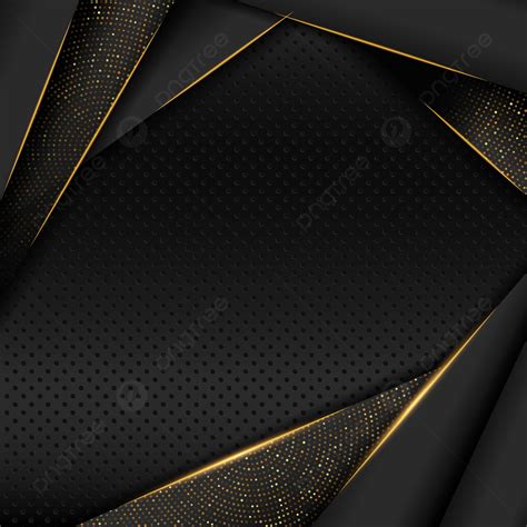 Dark Black With Shiny Gold Dots Pattern Metal Background 3d Abstract
