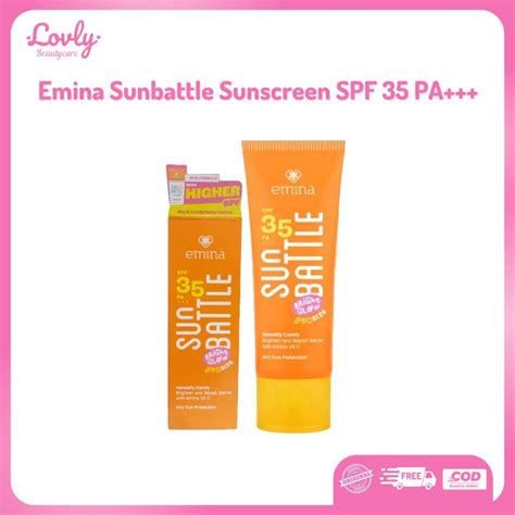 Jual Emina Sunscreen Sun Battle Sun Protection Spf 35 Pa 50 Ml