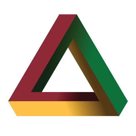 The Abstract Color Triangle Overlap On A White Background 45678084
