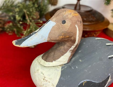 Back Bay Decoy Northern Pintail Duck Hand Carved Small Duck Decoy B