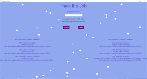 Hack The Job Devpost