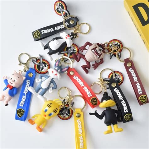 리드박스 Reedbox 패션 주얼리 루니툰 피규어 트위티 대피덕 테즈 실베스터 벅스바니 포키피그 스트랩 키링 백참 키홀더 열쇠고리