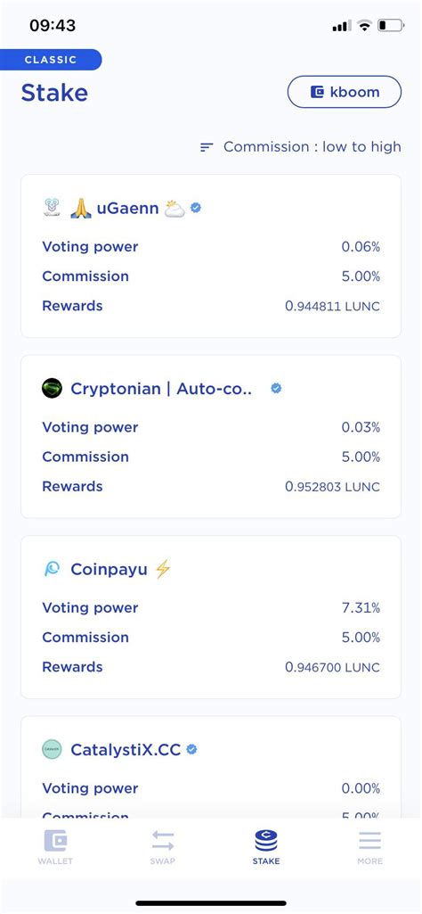so are all validators minimum 5 now r lunaclassic
