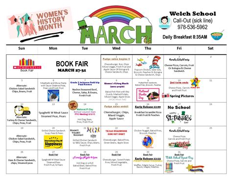 March Calendar Events