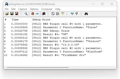 MBS Claris FileMaker Blog How To Use Trace