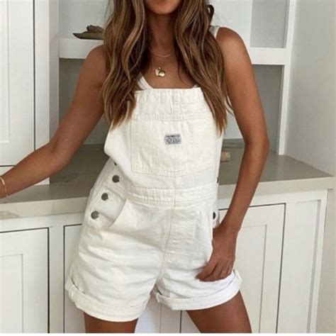 Levis Pants And Jumpsuits Levis Premium Denim Romper Short Overalls
