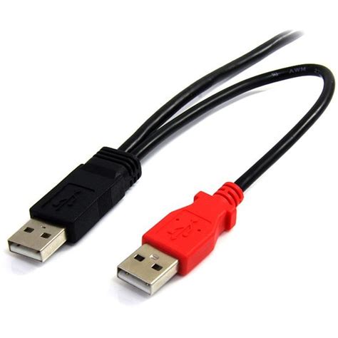 Startech Com Ft Usb Y Cable For External Hard Drive Usb A To Mini B Novatech