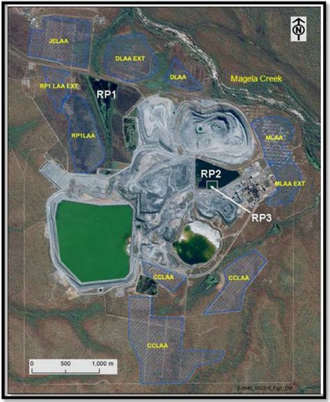Layout Of The Ranger Uranium Mine Approximate Boundaries Of Different
