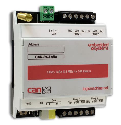 Embedded Systems Automation Canx Lora 433 Mhz 4 X 10a Relays