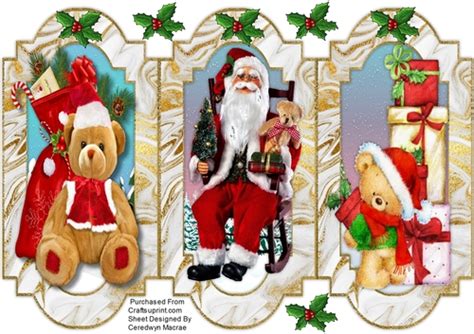 Lovely Christmas Tri Fold Card 3 Cup9105771398 Craftsuprint