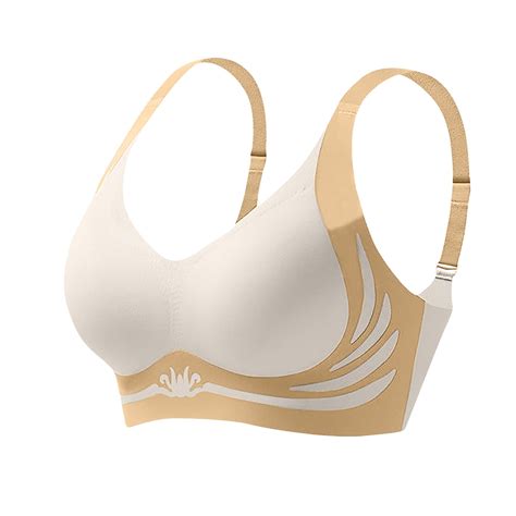 Sheghy Plus Size Wireless Bra Floral Back Hook Comfort Brasport Bras