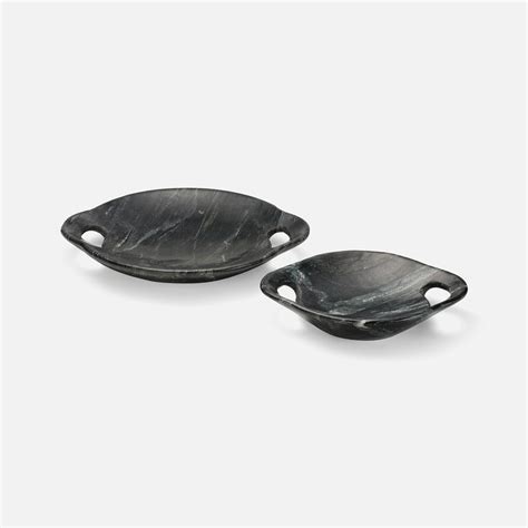 Made Goods Janes Bowl Set Black Marble Clayton Gray Home