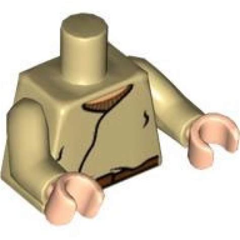 Lego Part 973px82bc01 Torso Star Wars Closed Shirt Brown Belt Light