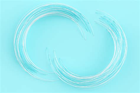 여러 원의 디지털 파란색 배경이 서로 다른 각도로 회전하여 빈 공간 3d 일러스트레이션 을 중심으로 프레임을 형성합니다 0명에 대한 스톡 사진 및 기타 이미지 Istock