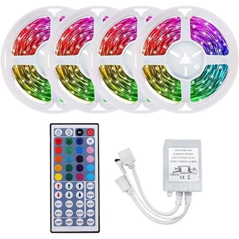 Bande Lumineuse Led Flexible 20M Rvb 3528 1200Leds Avec Télécommande À