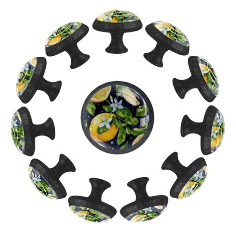 12 Pack Round Glass Drawer Knobs For Kitchen Cabinet With Screws Watercolor Seamless Pattern