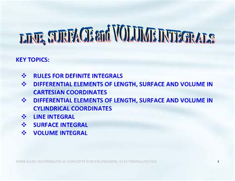 Integrals Lecture Notes Key Topics Rules For Definite Integrals