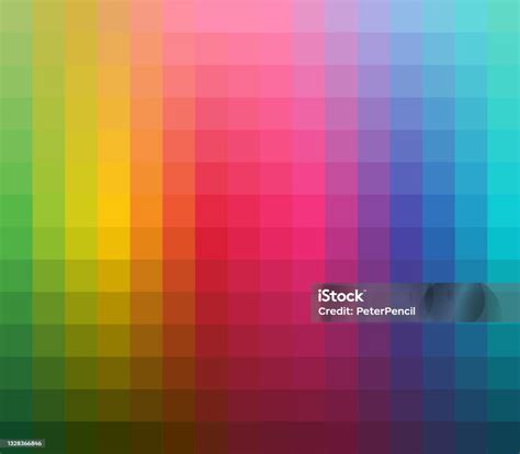 Palet Warna Bagan Warna Cetak Halaman Uji Kode Warna Rgb Hex Html Warna Vektor Ilustrasi Stok
