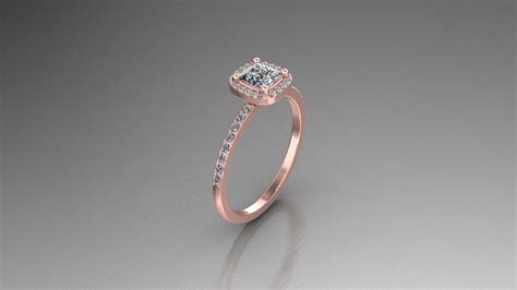 Simple Princess Cut Rings