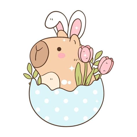 Easter Capybara Png Easter Capybara Clipart Cute Capybara Png Capybara
