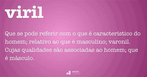 Viril Dicio Dicionário Online De Português