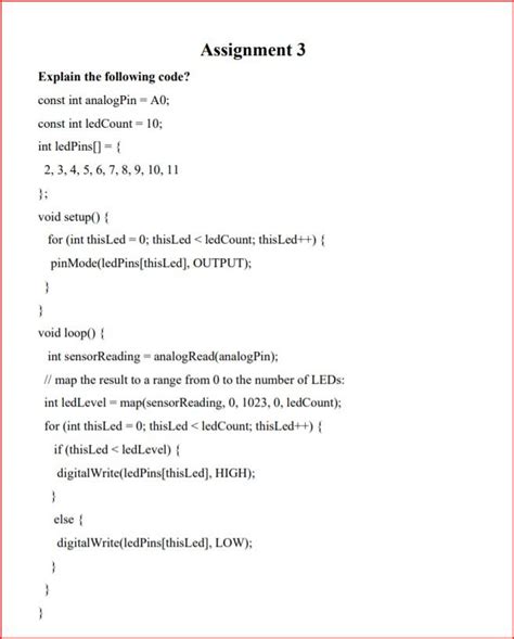 Solved Assignment Explain The Following Code And Based On Chegg
