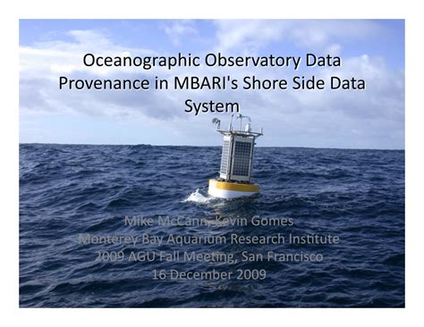Pdf Oceanographic Observatory Data Provenance In Mbaris Shore Side Data System