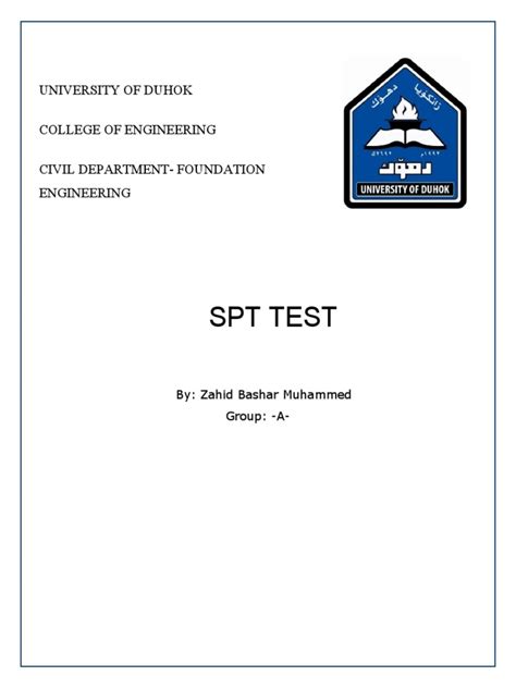Standard Penetration Test Pdf Civil Engineering