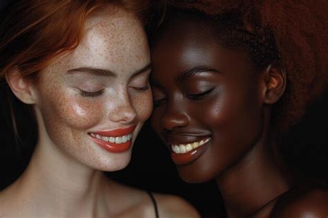 Premium Photo Multiracial Women Hugging Black African American And