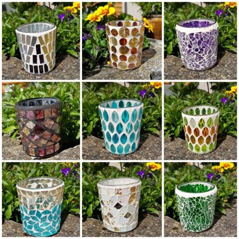 Glass Mosaic Tea Light Candle Holder Summer Votive Candle Holder Lots