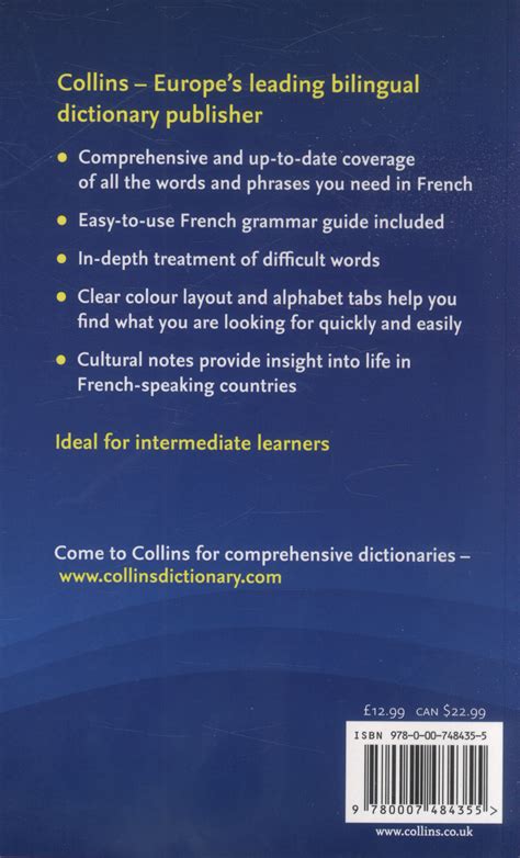 Collins French Dictionary And Grammar Seventh Edition