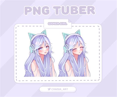 Gamer Girl Png Tuberpngtuber Avatar For Twitch Streamers Discord