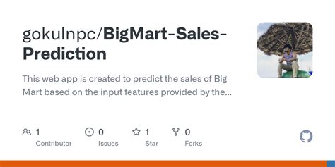 Github Gokulnpc Bigmart Sales Prediction This Web App Is Created To