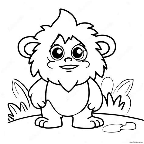Cute Abominable Monster Coloring Page 46883 37573