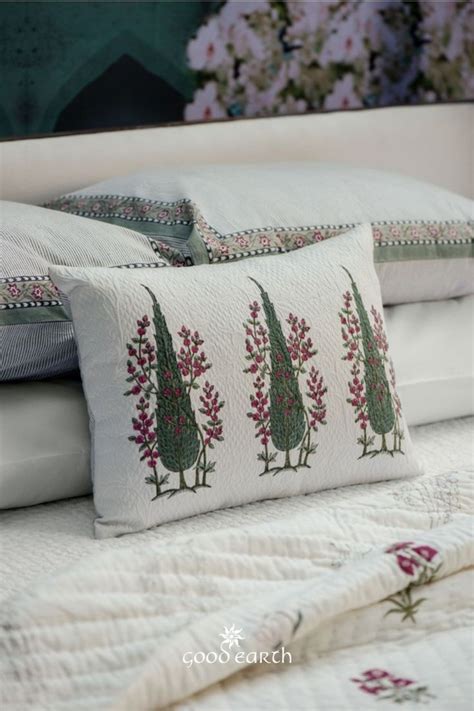 Hand Block Printed Cypress Design Ferdous Bed Collection
