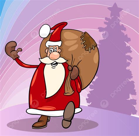 Santa Claus Christmas Cartoon Illustration Christmas Eve Drawing Sack