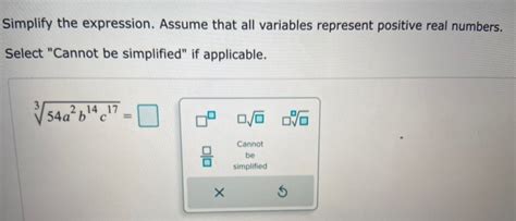 solved simplify the expression assume that all variables