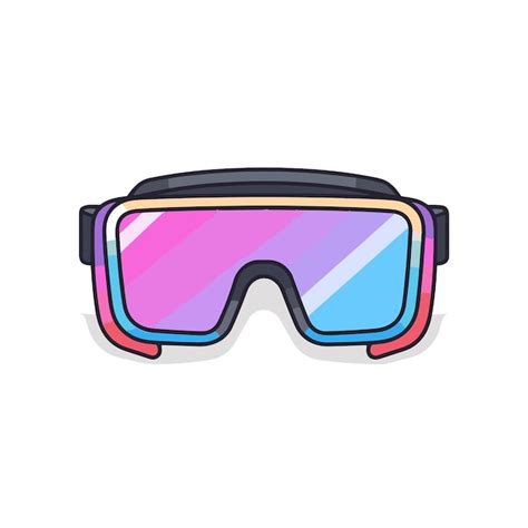 Premium Vector Vector Of Colorful Flat Lens Goggles