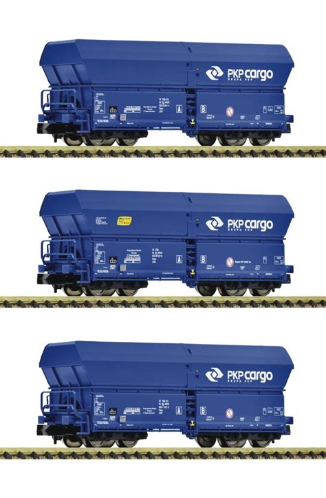 Fleischmann 852330 3 Piece Set Self Unloading Hopper Wagons PKP Cargo