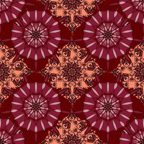 Premium Vector Seamless Pattern With Abstract Ornaments Colorful Texture For Surface Design