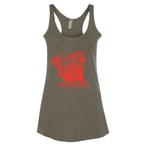 Womens Olive Tank Kitty Hutton And Smith Brewing Co