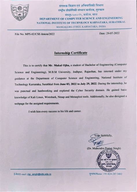 Mukul Ojha On Linkedin Cybersecurity Internship Connections