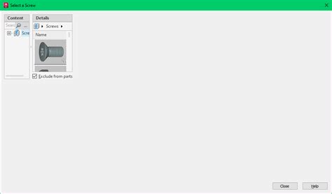 Screw Selection Window Messed Up Autodesk Community