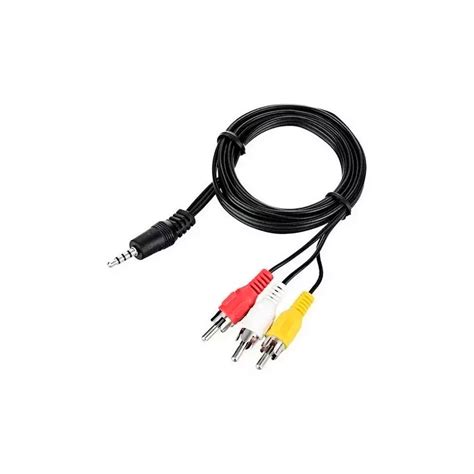 Generico Cable Auxiliar A Rca 3x1 Aux 35mm De Audio Y Video 15mtr