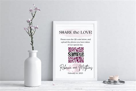 Guest Photo Sharing QR Code Template Wedding Signs Wedding Decor Wedding QR Code Wedding