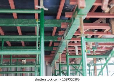 Props Supporting Formwork Floor Slab Construction Stock Photo