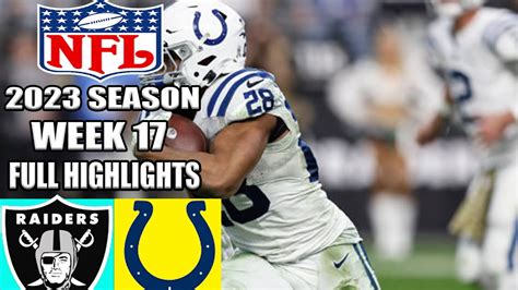 Indianapolis Colts Vs Las Vegas Raiders Week 17 Full Game Nfl