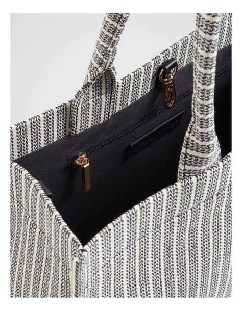 Seed Heritage Woven Structured Tote Bag In Midnight Sky Myer
